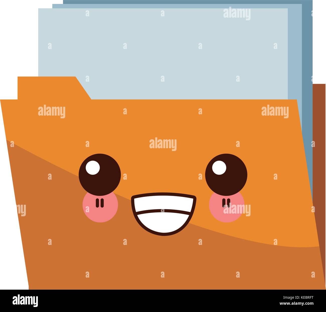 Le symbole du document dossier kawaii cute cartoon Image Vectorielle ...