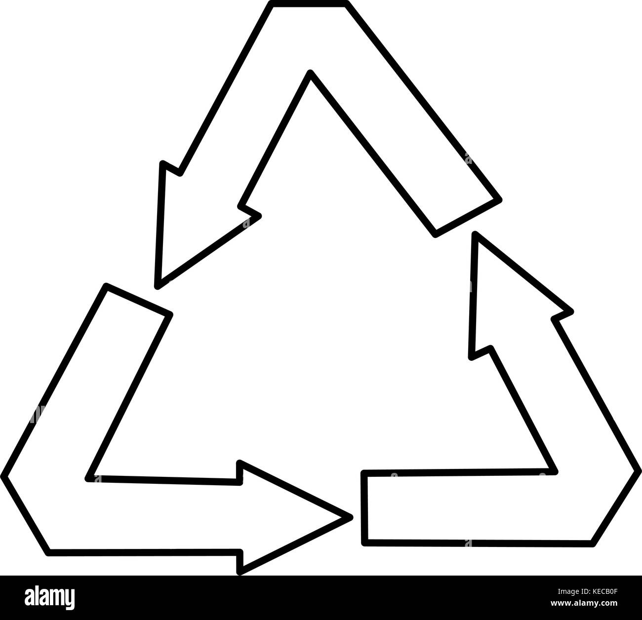 Icône Symbole flèches recyclage Image Vectorielle Stock - Alamy
