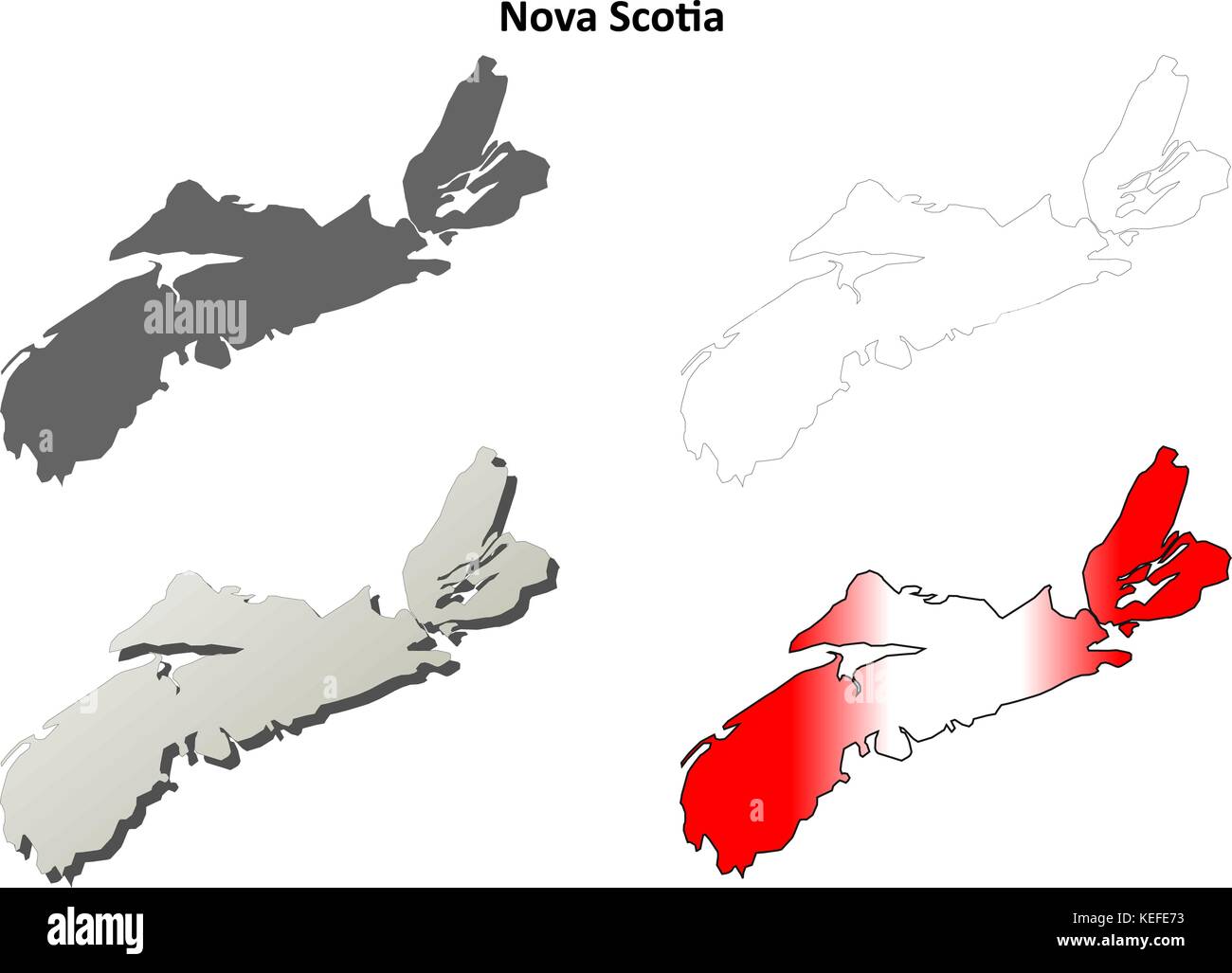 Nova scotia outline Banque d'images vectorielles - Alamy