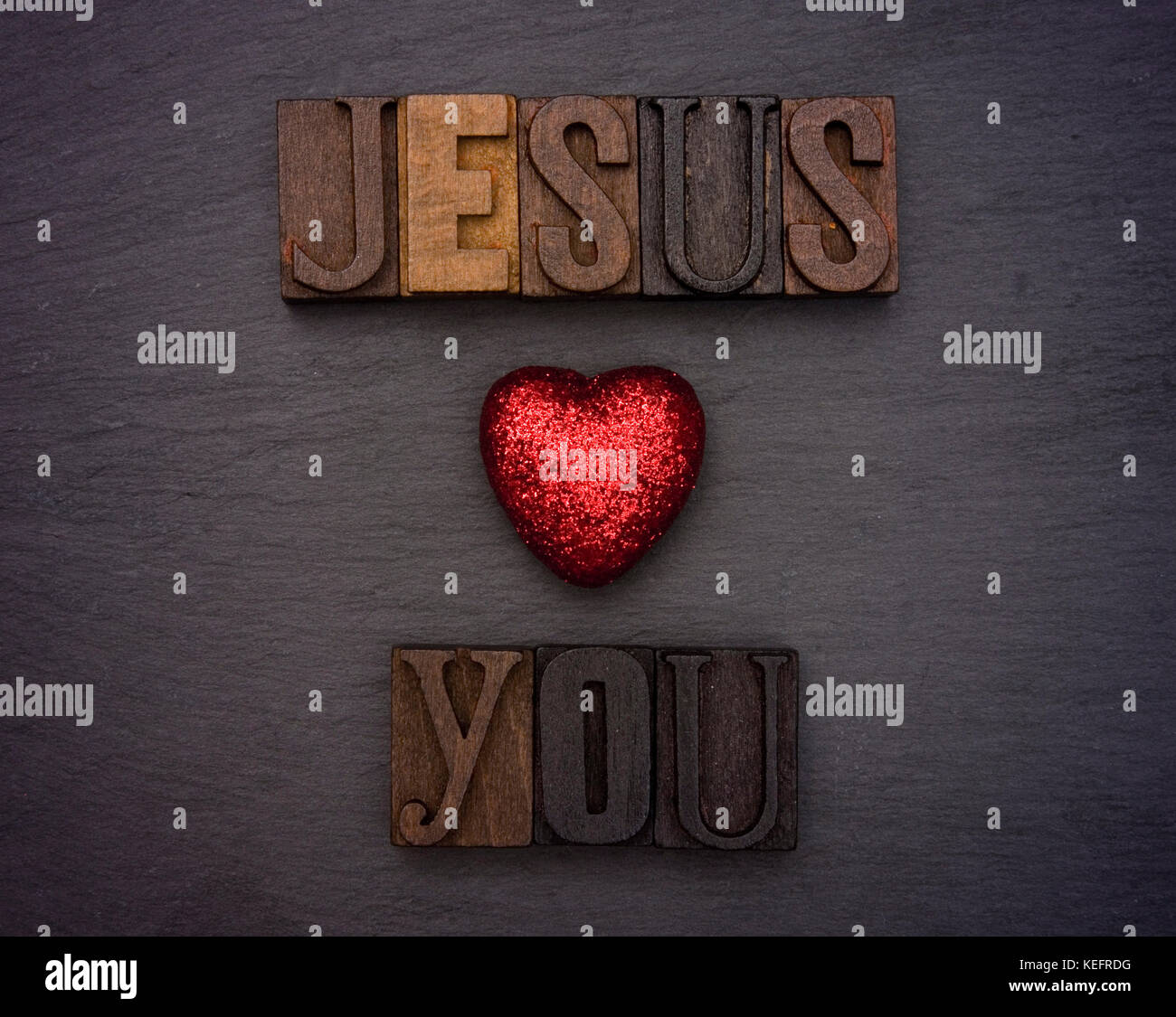 Jésus t'aime Banque de photographies et d’images à haute résolution - Alamy