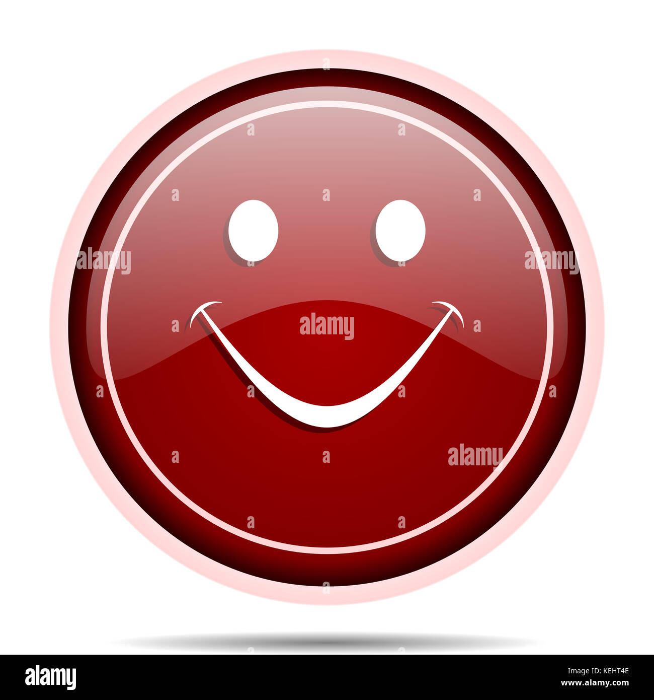 Emoticon smiley face red web Banque de photographies et d’images à ...