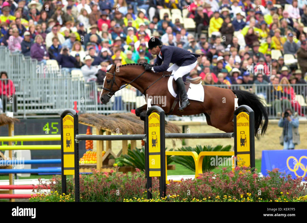 Jeux Olympiques, Sydney, septembre 2000, Albert Voorn (NED) équitation ...