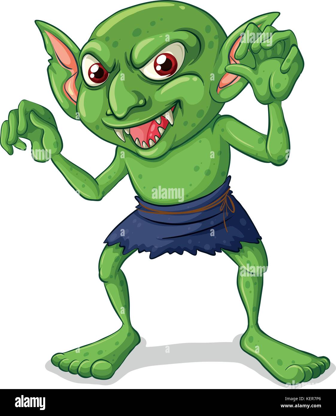 Illustration d'un bouffon vert Image Vectorielle Stock - Alamy