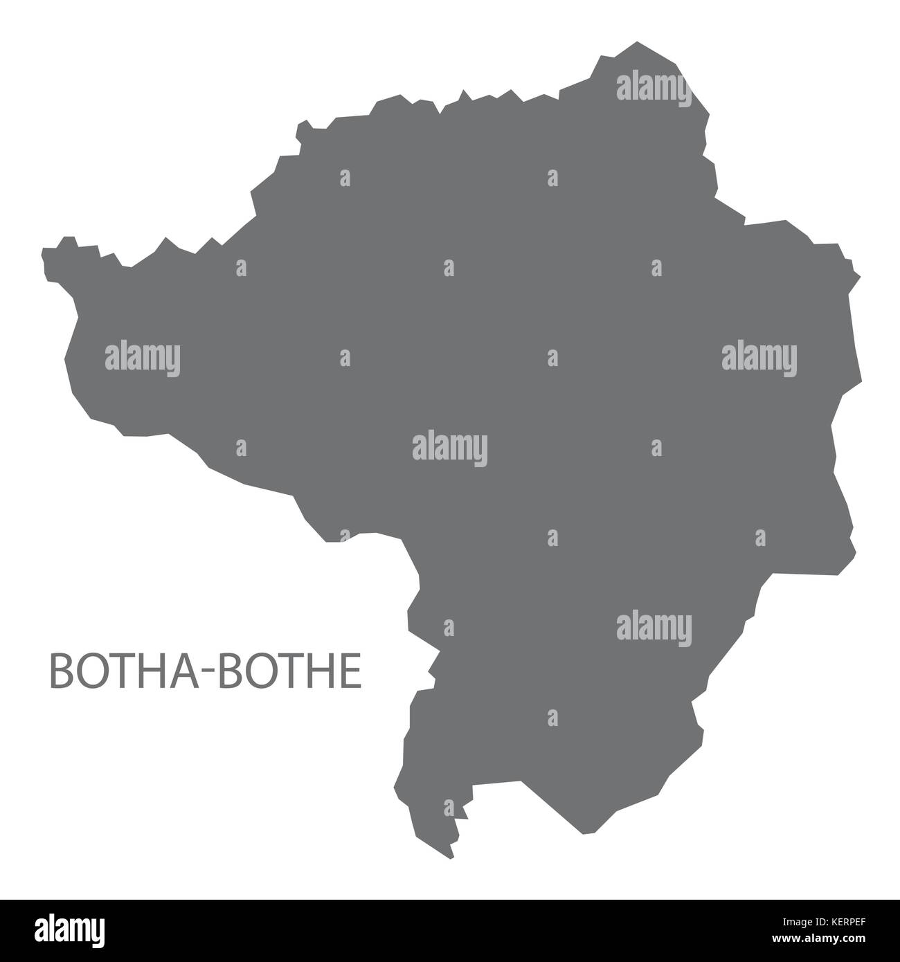 Botha Bothe-district map du Lesotho gris illustration forme silhouette ...