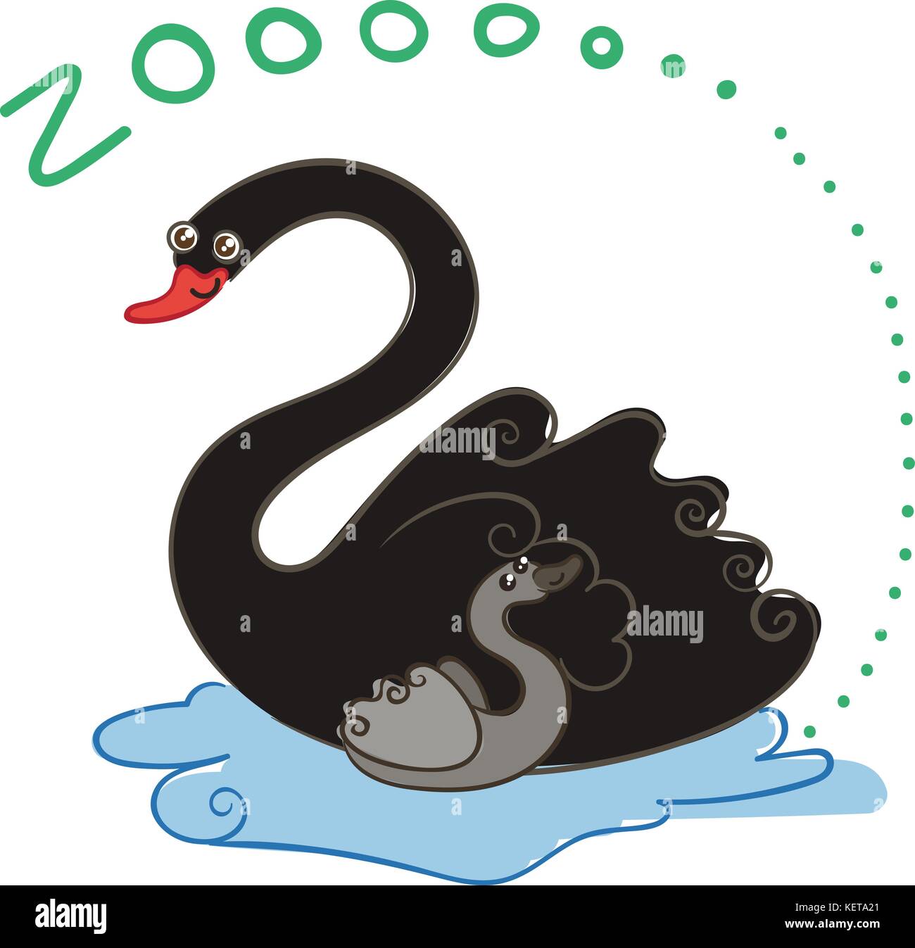 Les cygnes sauvages Banque d'images vectorielles - Alamy