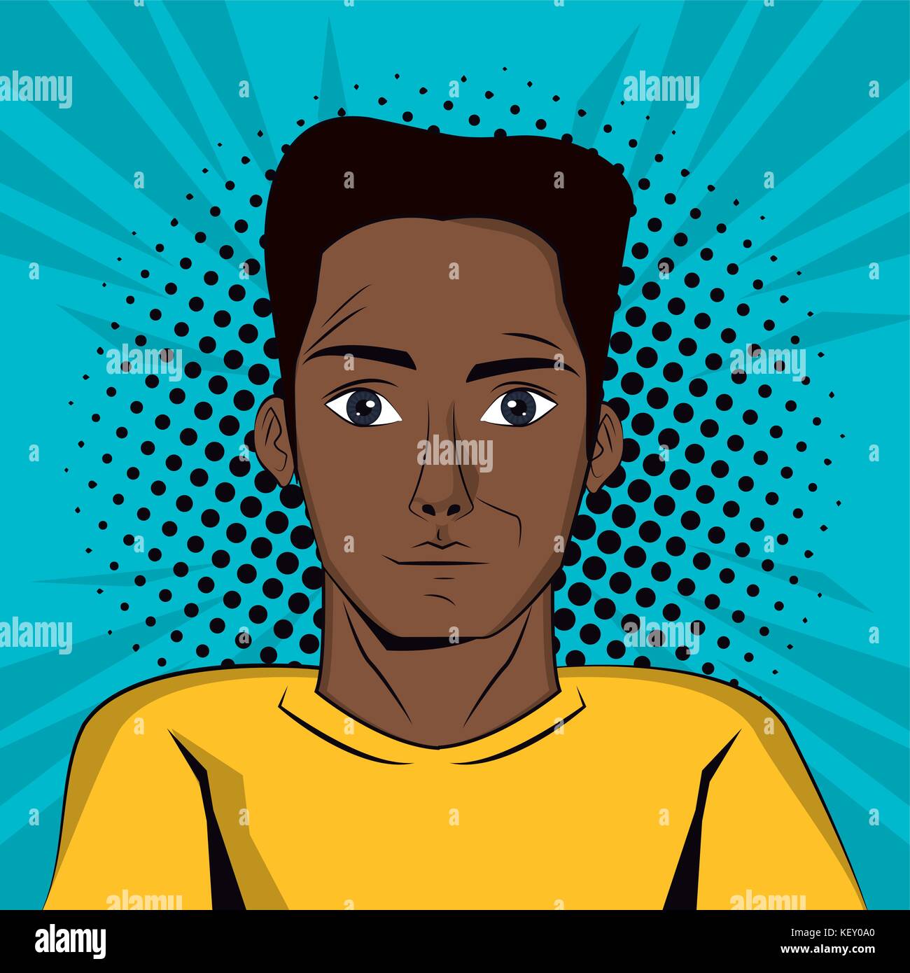 Pop art face with afro Banque de photographies et d’images à haute ...