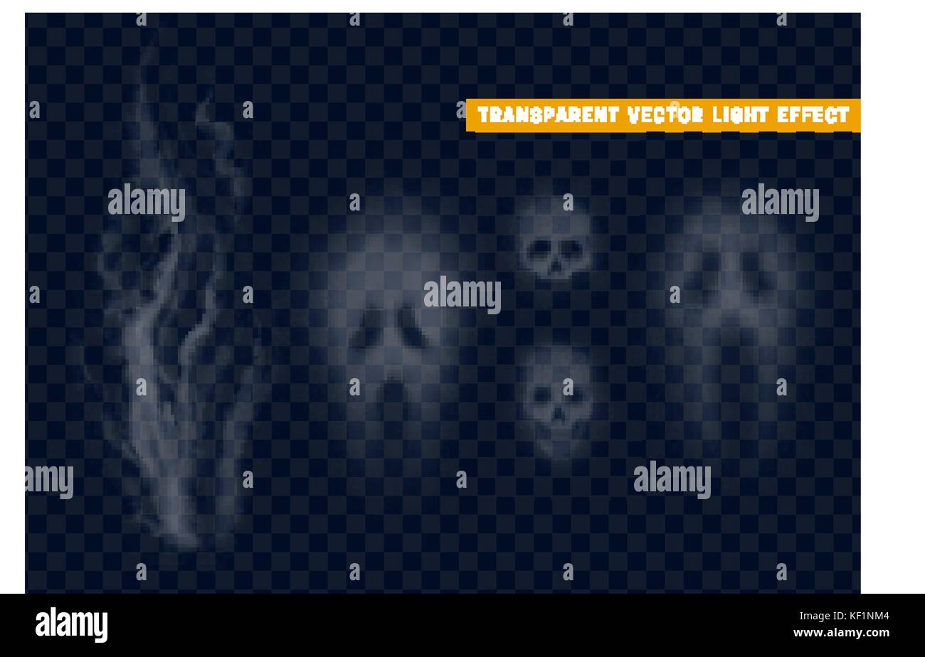 Silhouette du crâne. Visage de ghost sur fond transparent Image ...