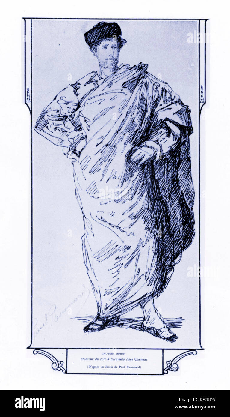 Jacques Bouhy comme d'Escamillo dans Carmen de Bizet Bouhy, un baryton ...