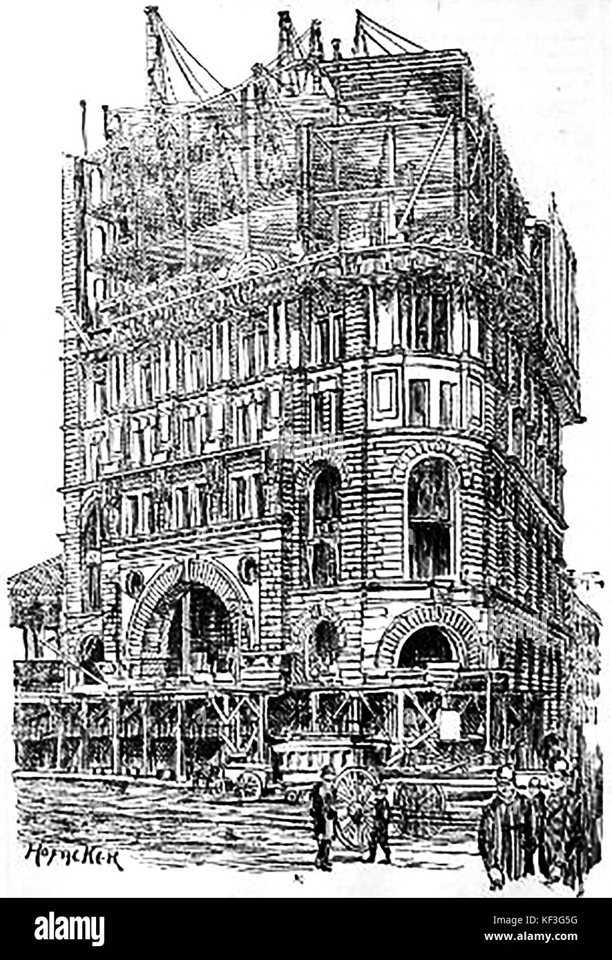1890 L'ancien bâtiment Pulitzer (plus tard New York World Building) New ...