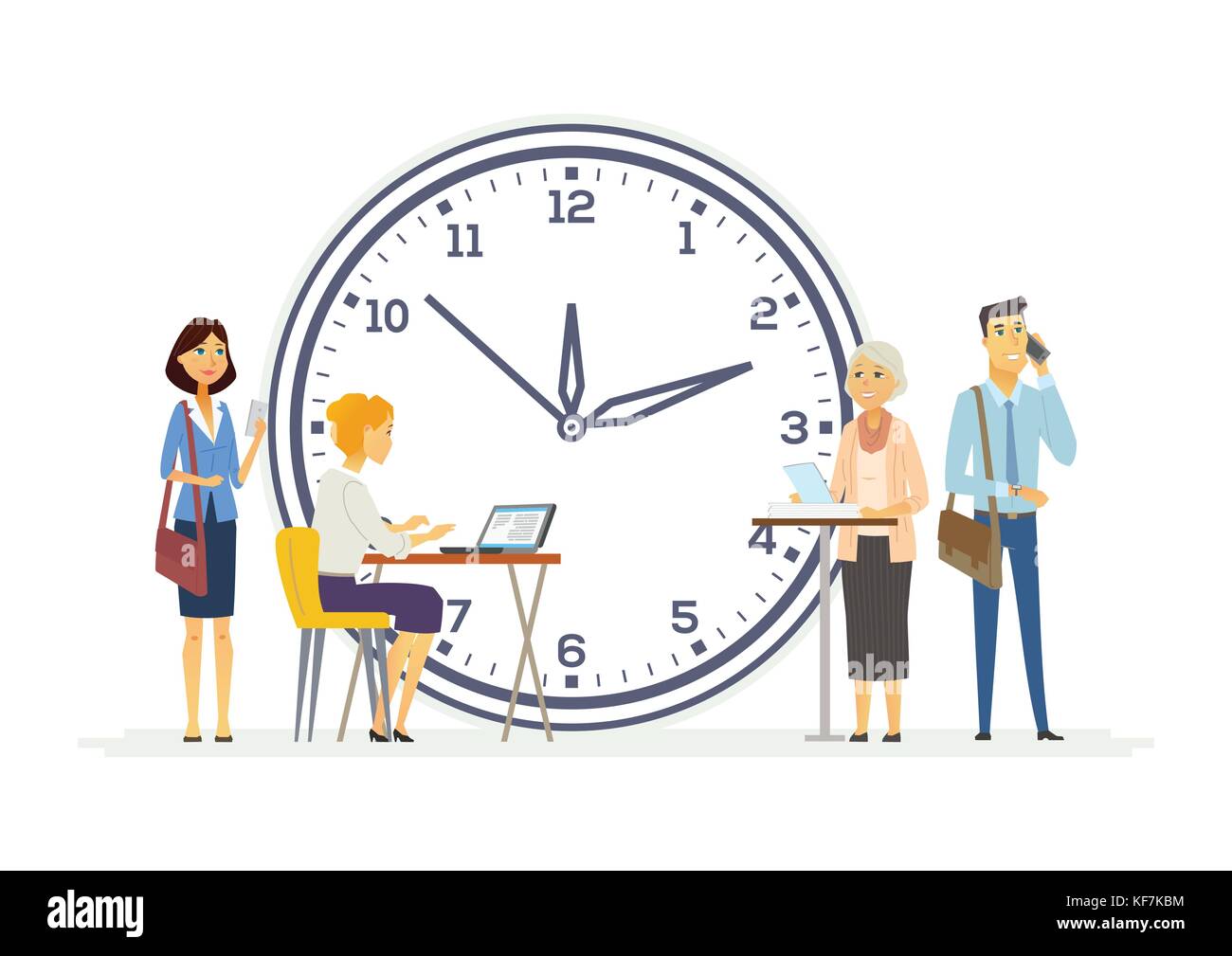 La gestion du temps pour les gens d'affaires - cartoon illustration ...