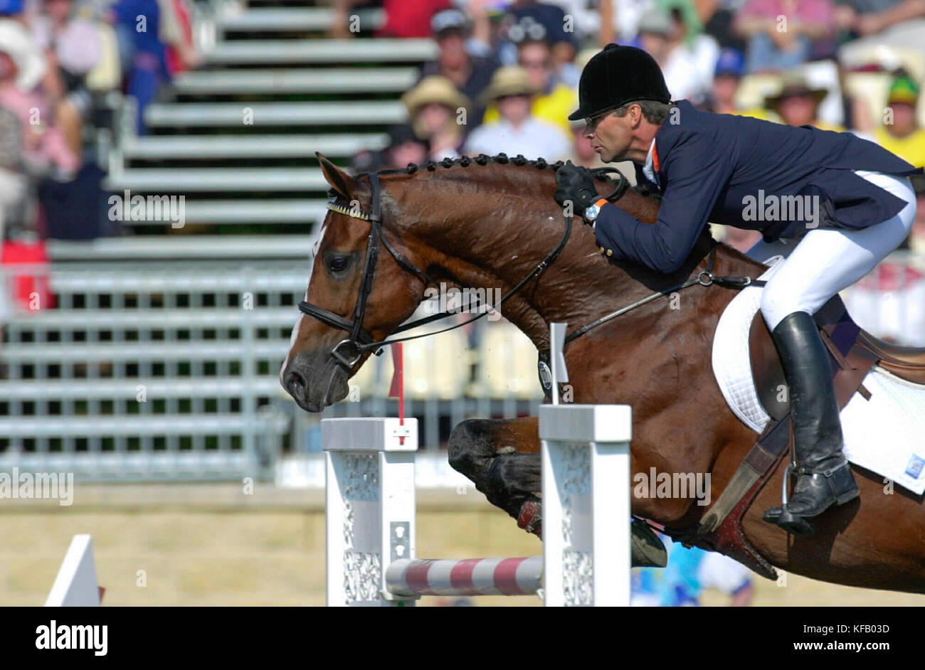 Jeux Olympiques, Sydney, septembre 2000, Albert Voorn (NED) équitation ...