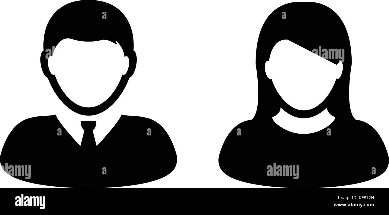 Les gens, hommes et femmes vecteur icône signe de personne de l ...