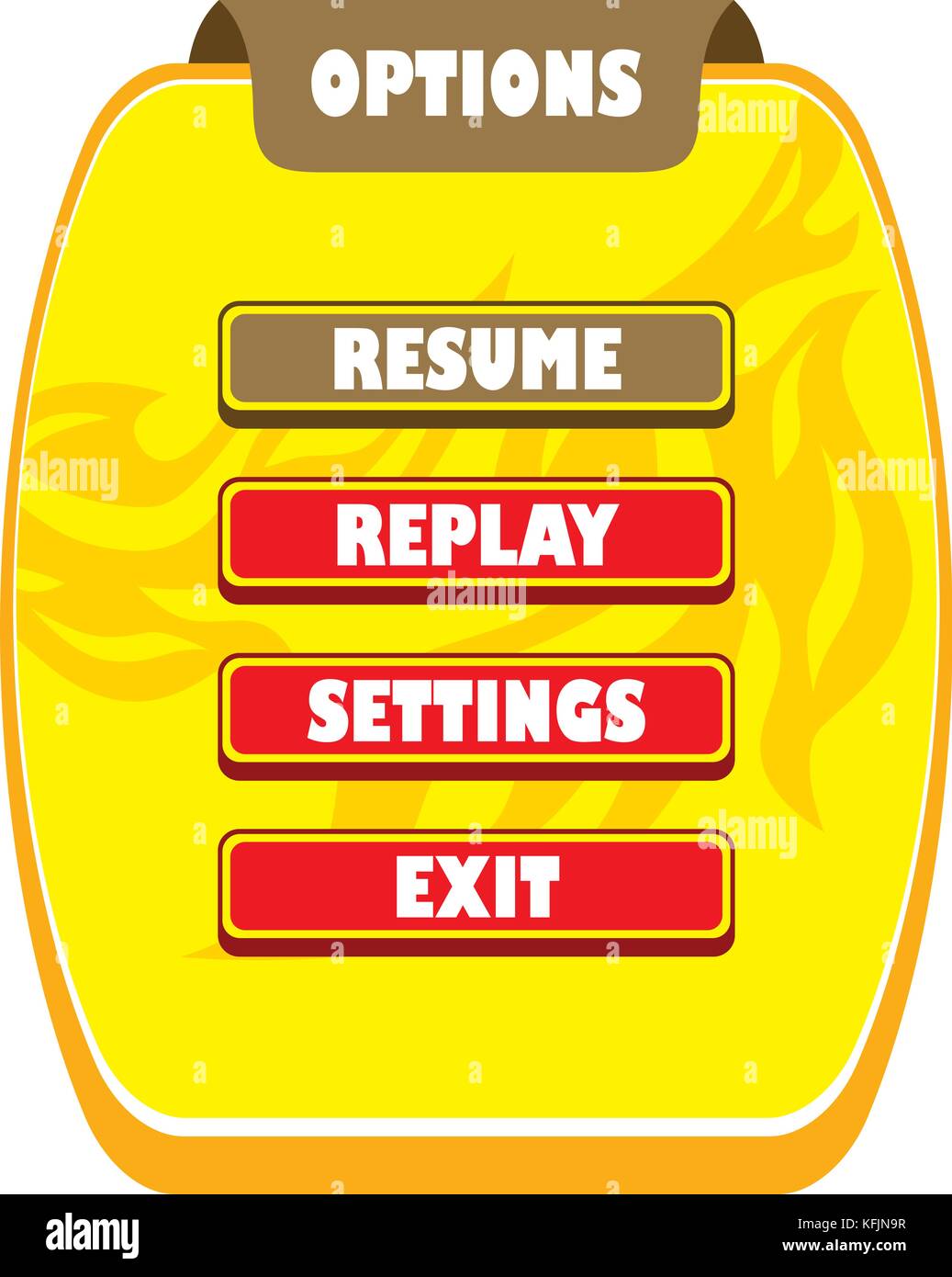 Menu de l'actif du jeu - Jeu vidéo couche symbole icône vectoriel Image ...