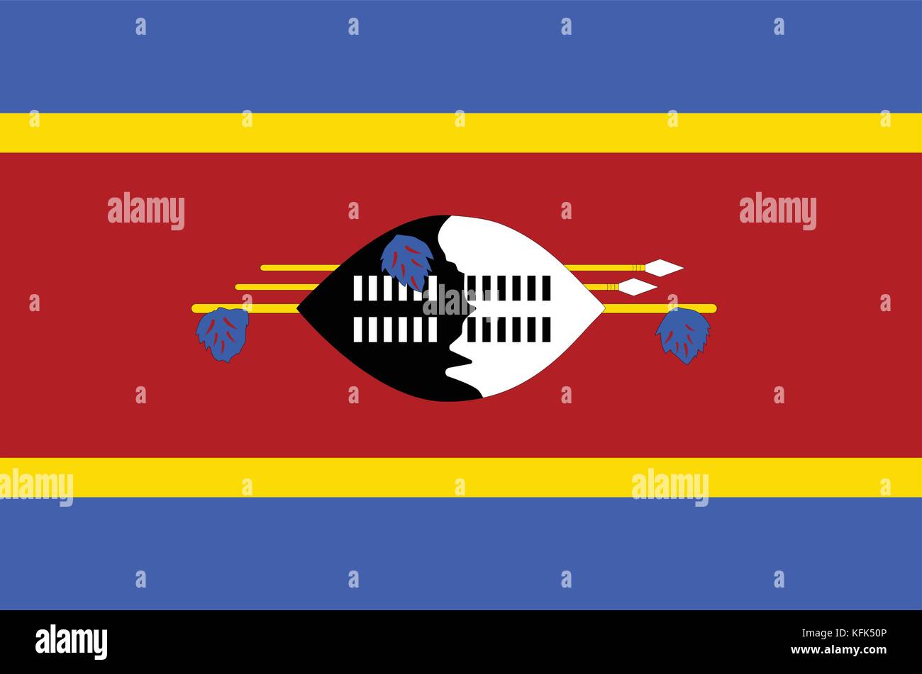Illustration vecteur icône drapeau swaziland isolé sur fond blanc ...
