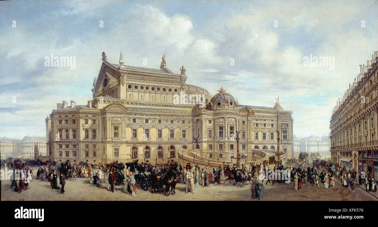 Léonard Saurfelt l'Opéra vu de la rue Auber 1880 - 1880 Musée ...