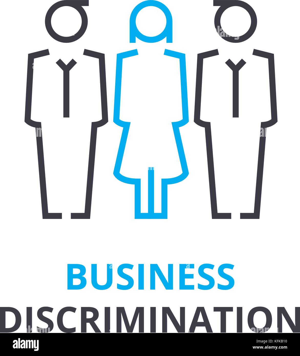 La discrimination d'icône sommaire , concept linéaire, signe, fine ...