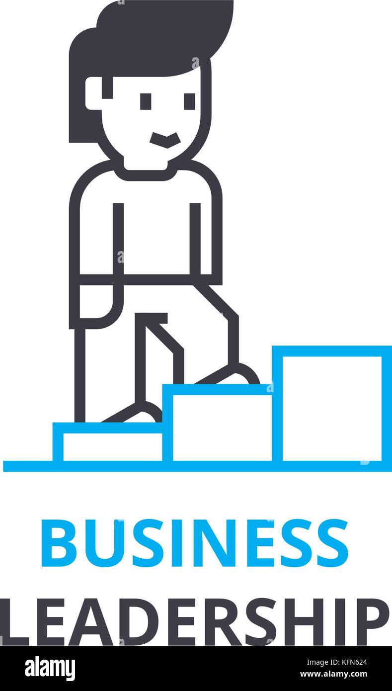 Les dirigeants de l'entreprise concept , icône contour linéaire, signe ...