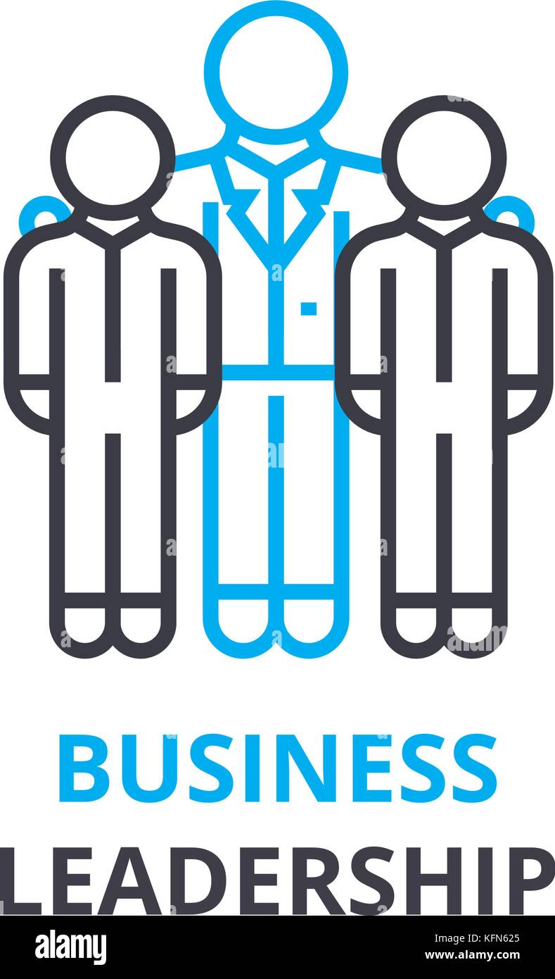 Les dirigeants de l'entreprise concept , icône contour linéaire, signe ...