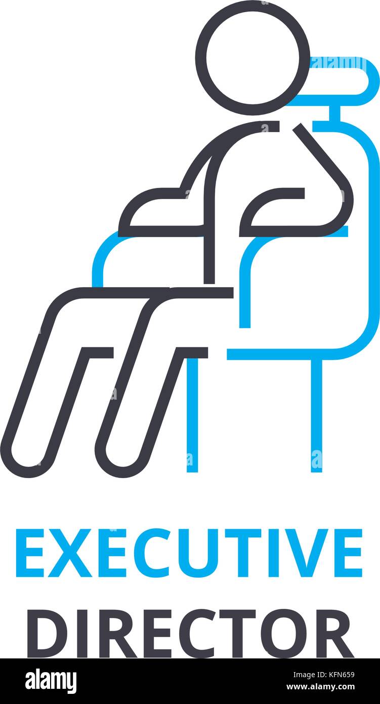 Concept , directeur exécutif de l'icône Contour linéaire, signe, fine ...