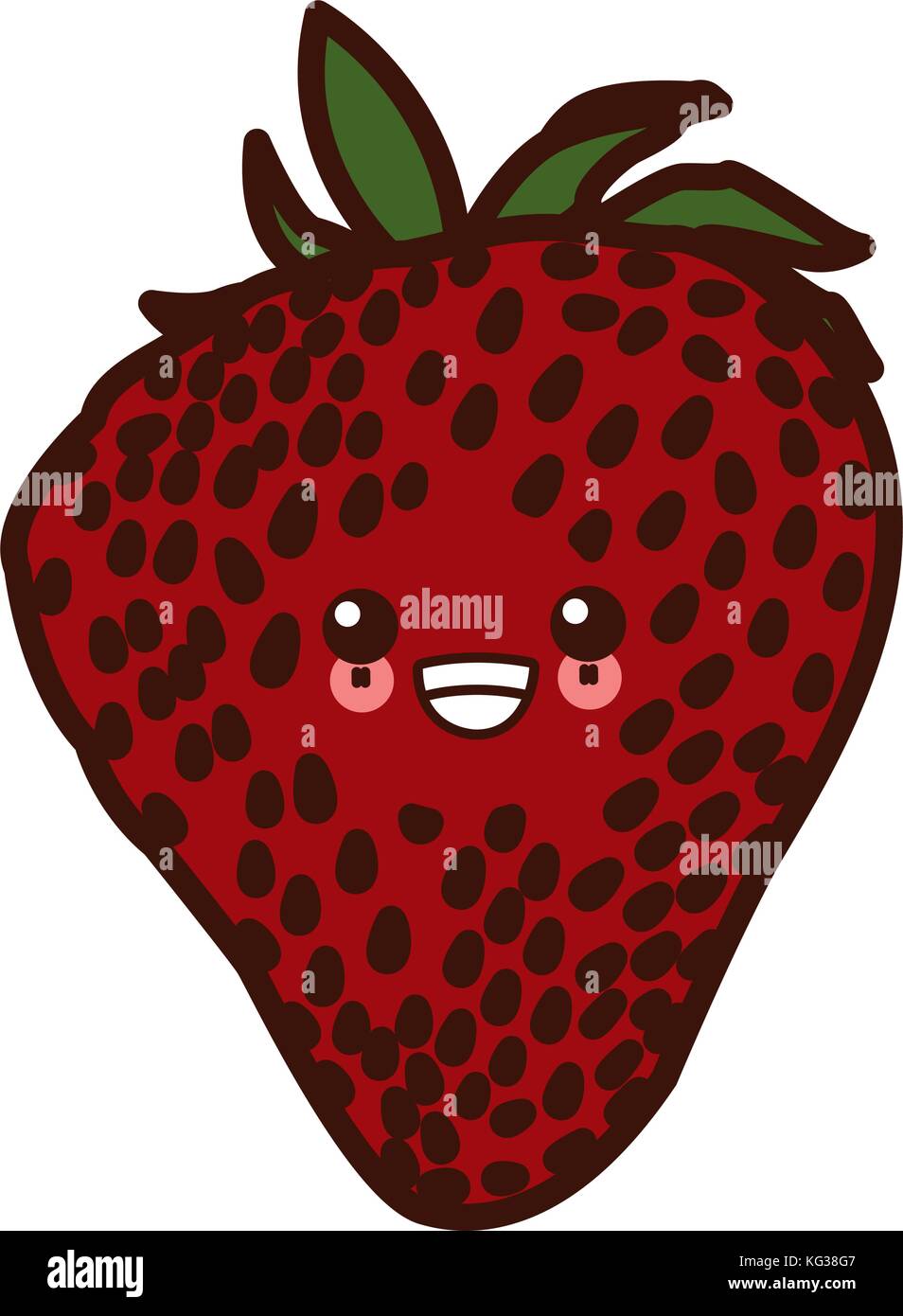 Kawaii strawberry fruit icon Banque d'images vectorielles - Page 2 - Alamy