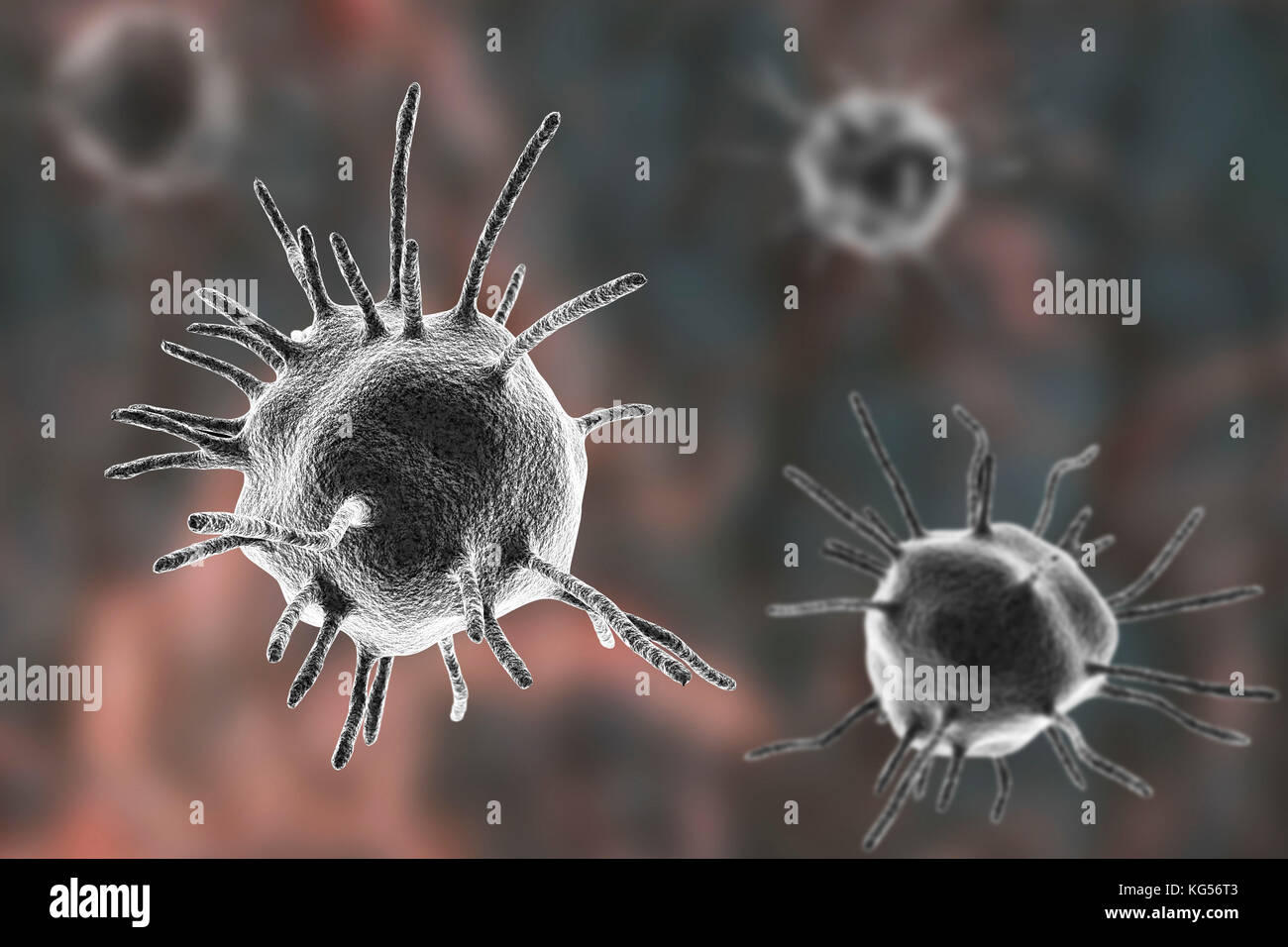 Illustration d'ordinateur d'abstract les micro-organismes pathogènes ...
