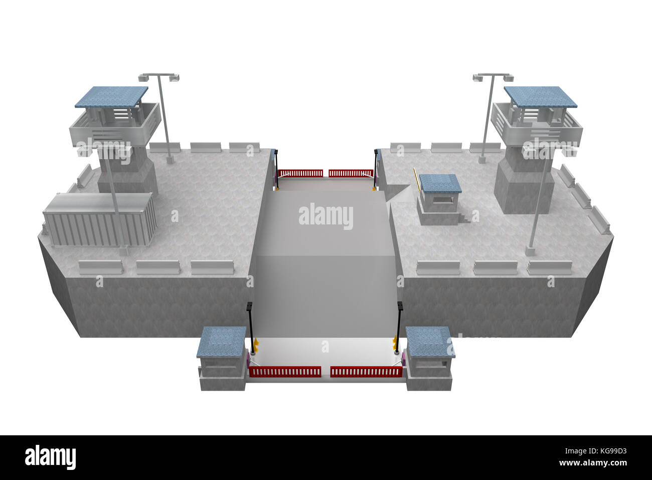 Military base entrance checkpoint Banque de photographies et d’images à ...