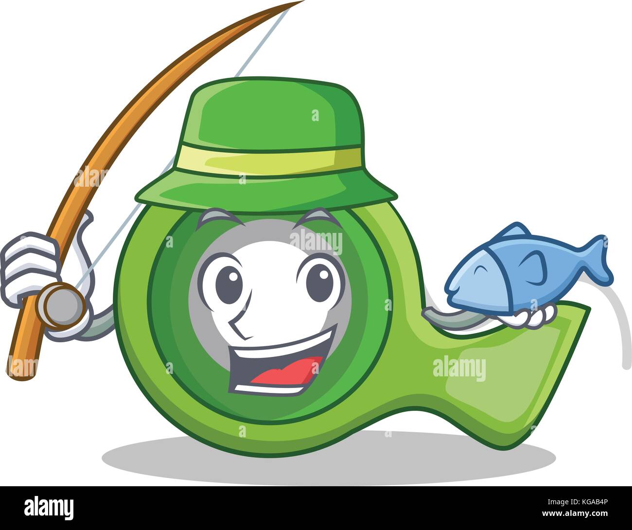 Cartoon caractères adhésif pêche Image Vectorielle Stock - Alamy