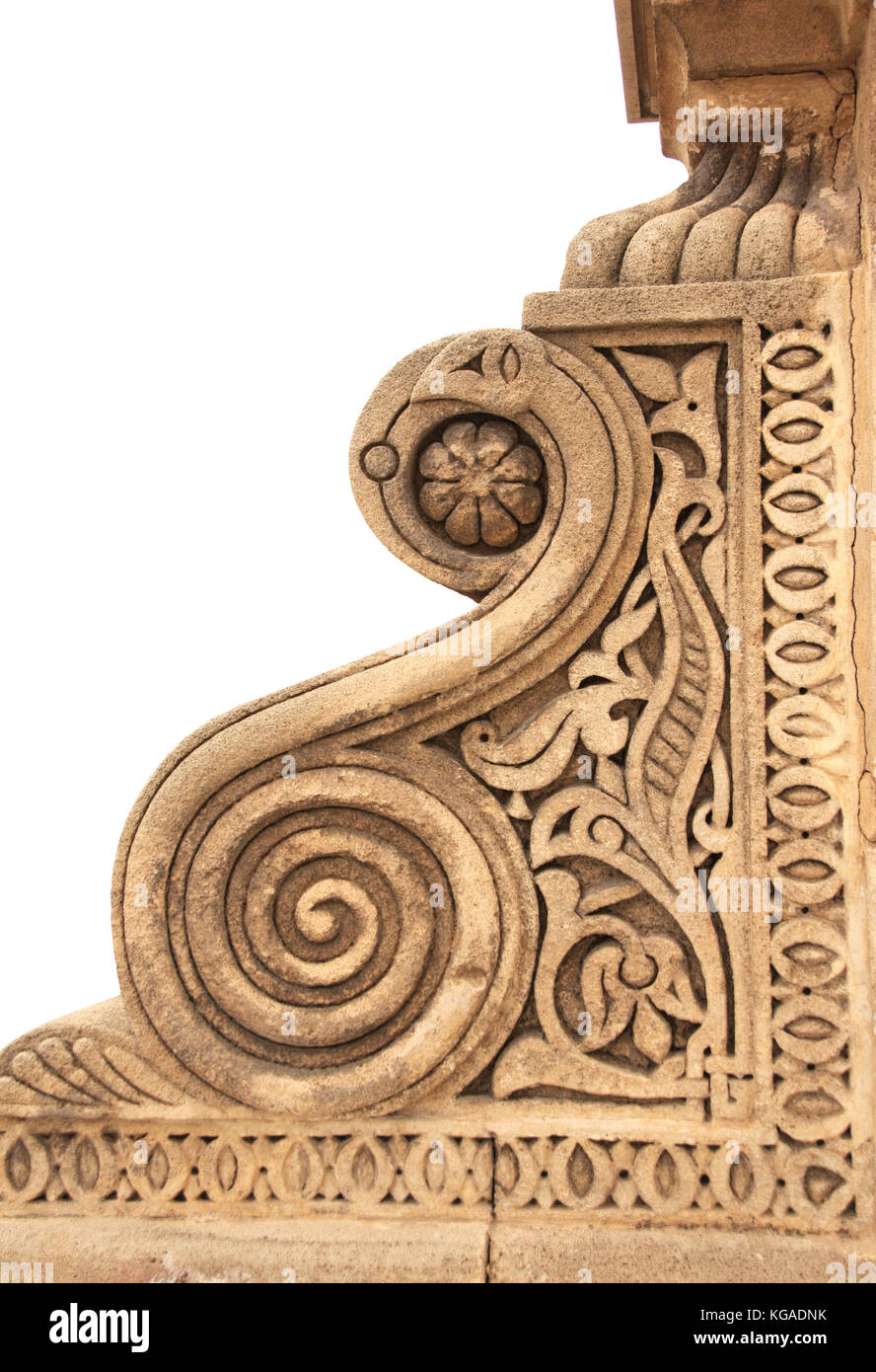 Détail d'une ancienne en pierre sculpté ornement ornement dans le style ...