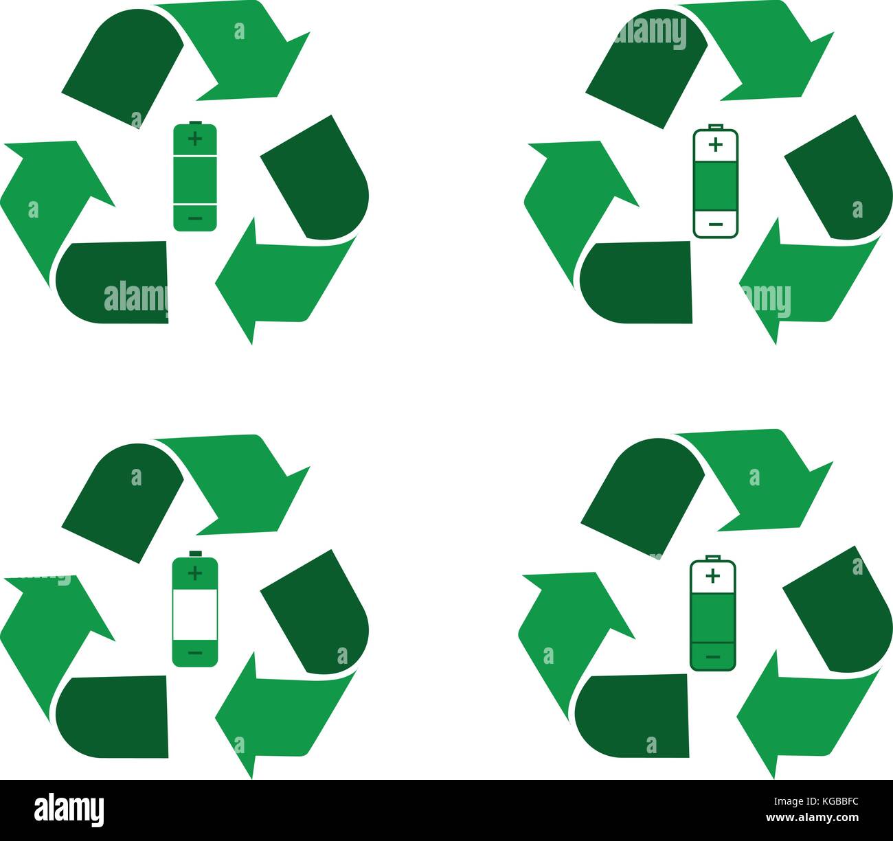 Logo de recyclage des piles Banque d'images détourées - Alamy