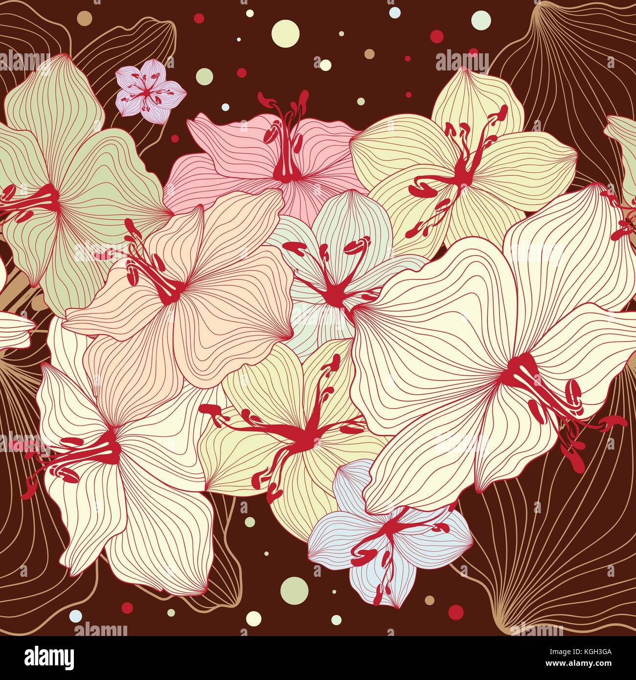 Textura de fondo flores Banque d'images vectorielles - Alamy