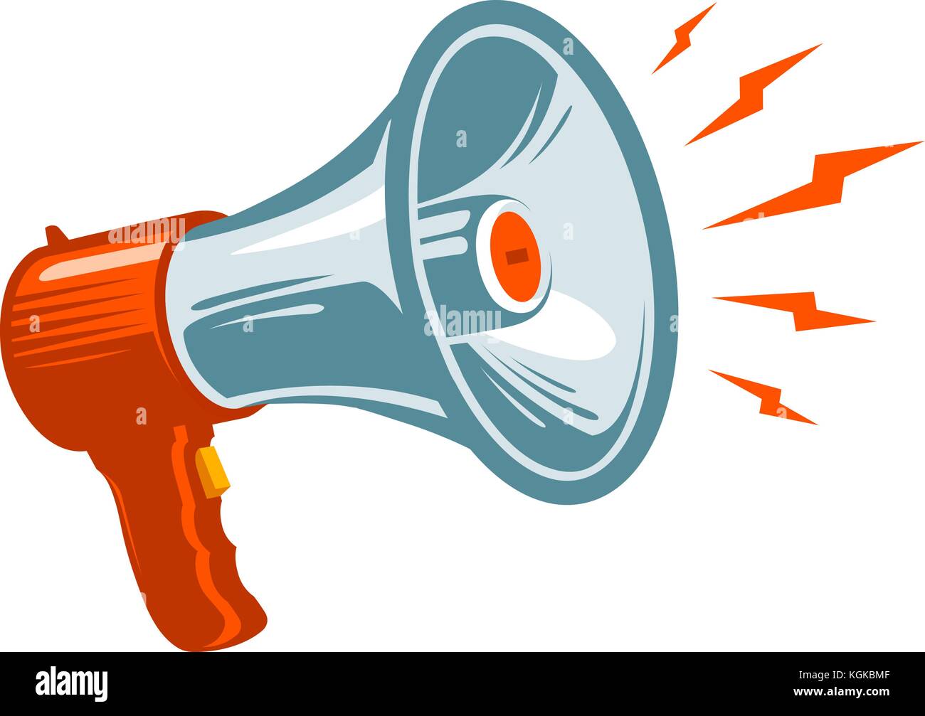 Mégaphone, haut-parleur, porte-parole d'un symbole ou icône. news, avis ...