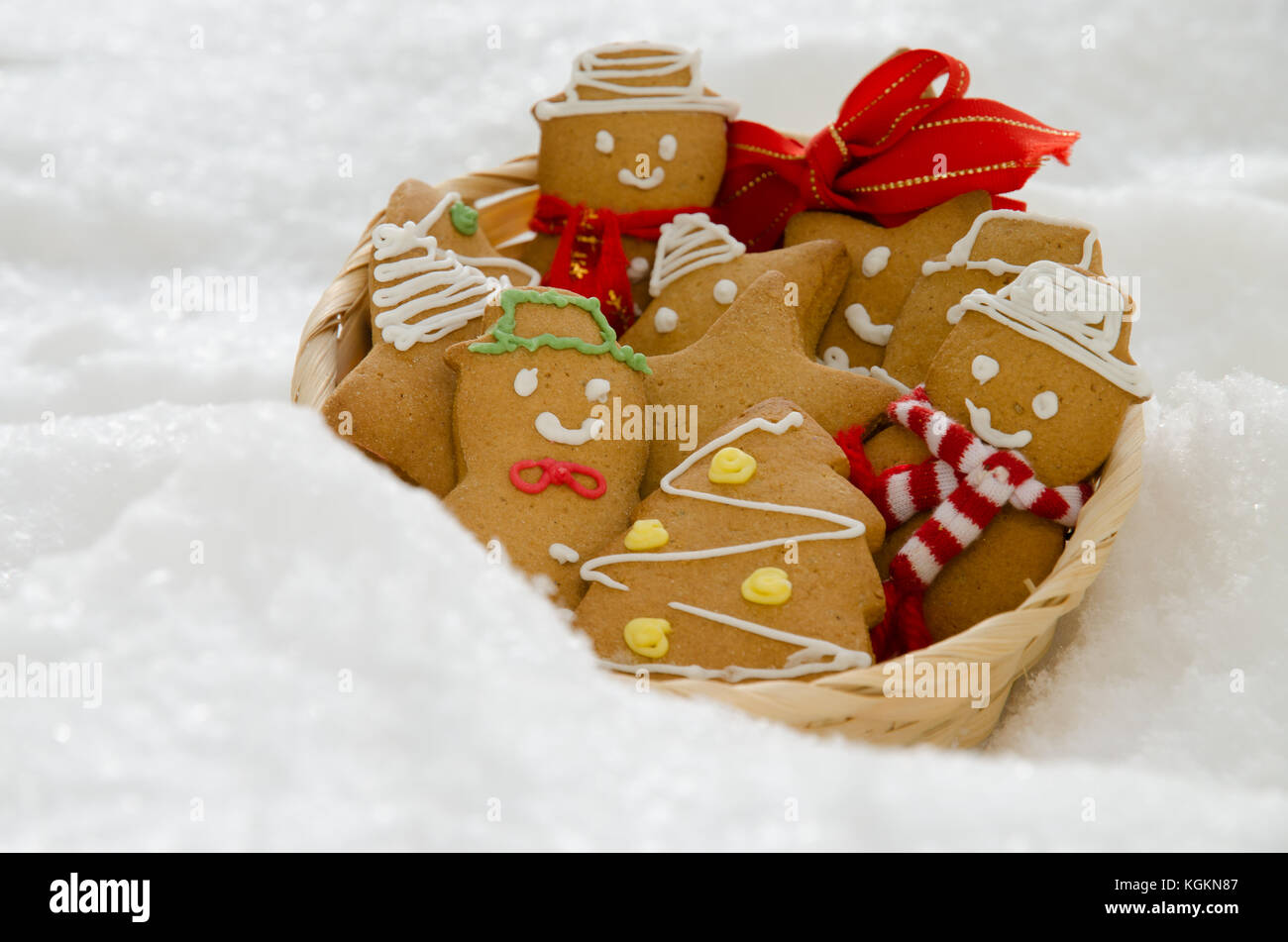 Bonhomme de neige en pain d'épice Banque de photographies et d’images à ...