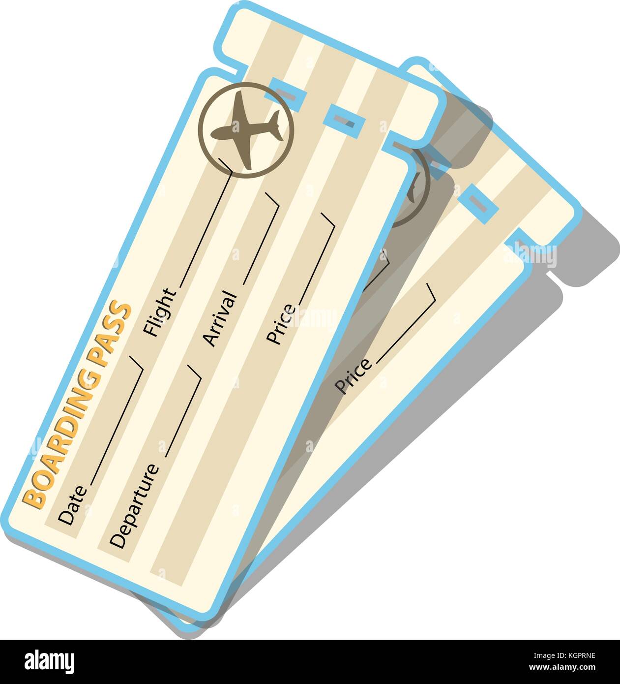 Carte d'embarquement d'avion Banque d'images vectorielles - Alamy