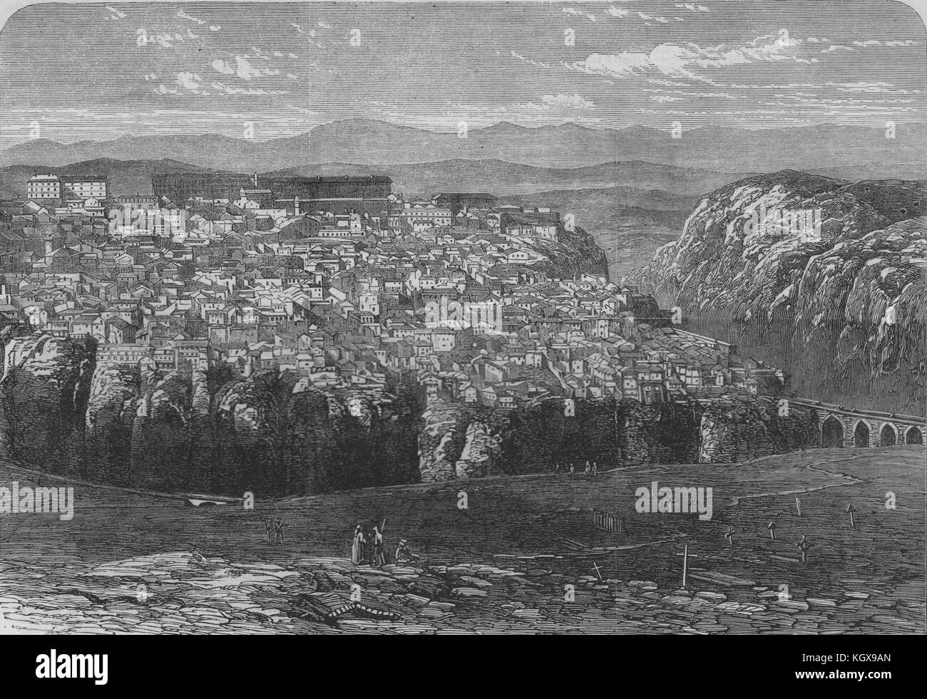 Constantine algeria vieille ville Banque d'images noir et blanc - Alamy