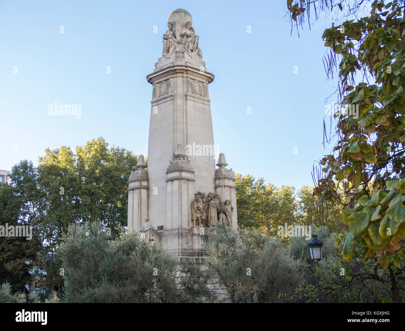 Monument de madrid automne chute Banque de photographies et d’images à ...