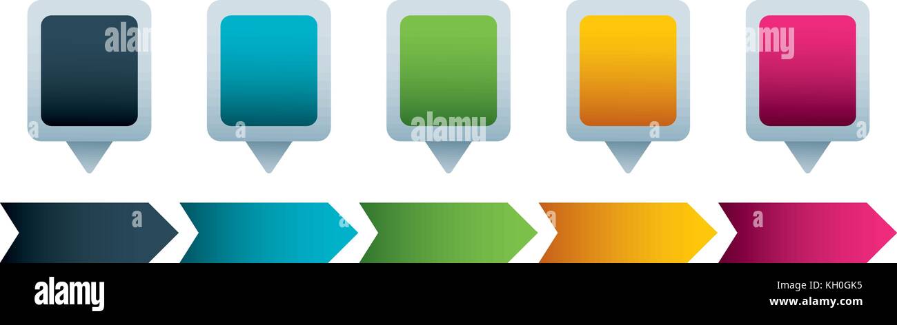 Processus d'infographies timeline avec étapes modèle de flèche options ...