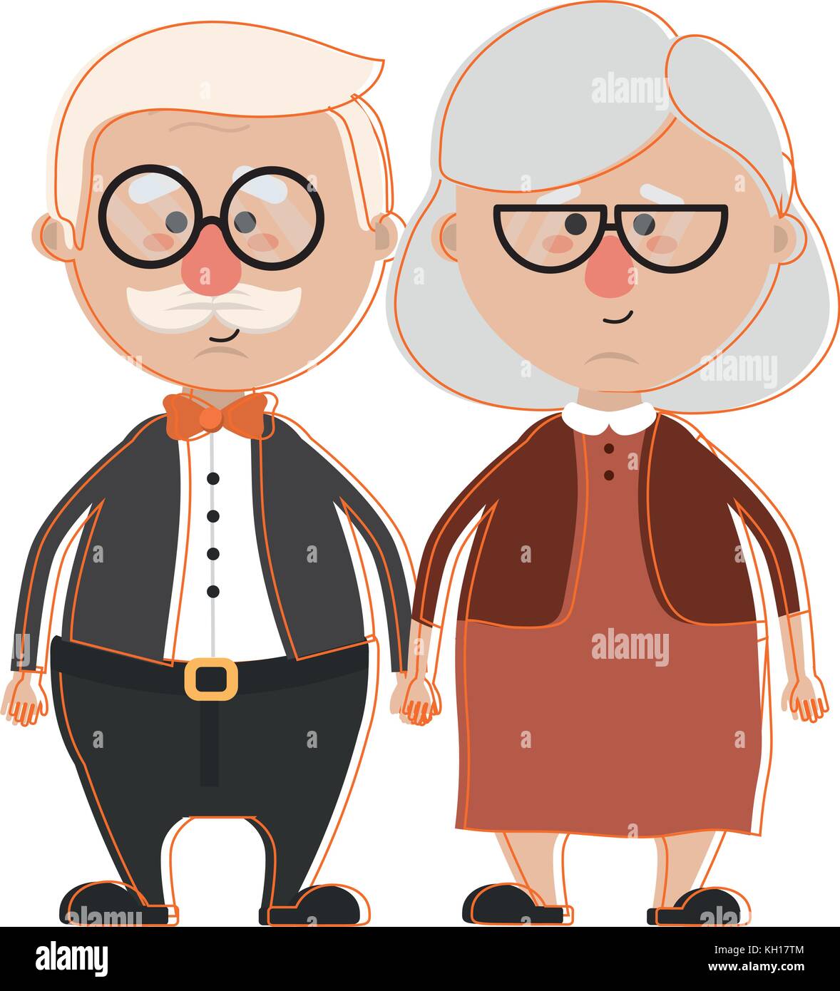 Design dessin animé des grands-parents Image Vectorielle Stock - Alamy