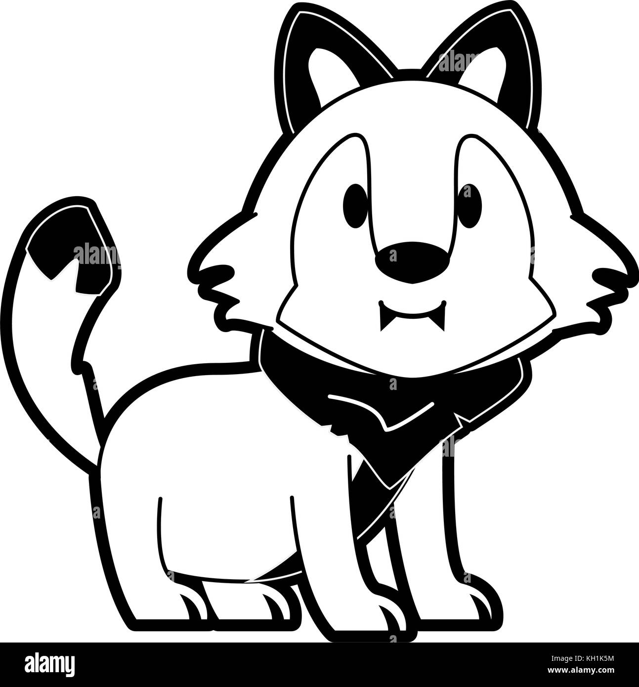 Bande dessinée mignonne loup Banque de photographies et d’images à ...