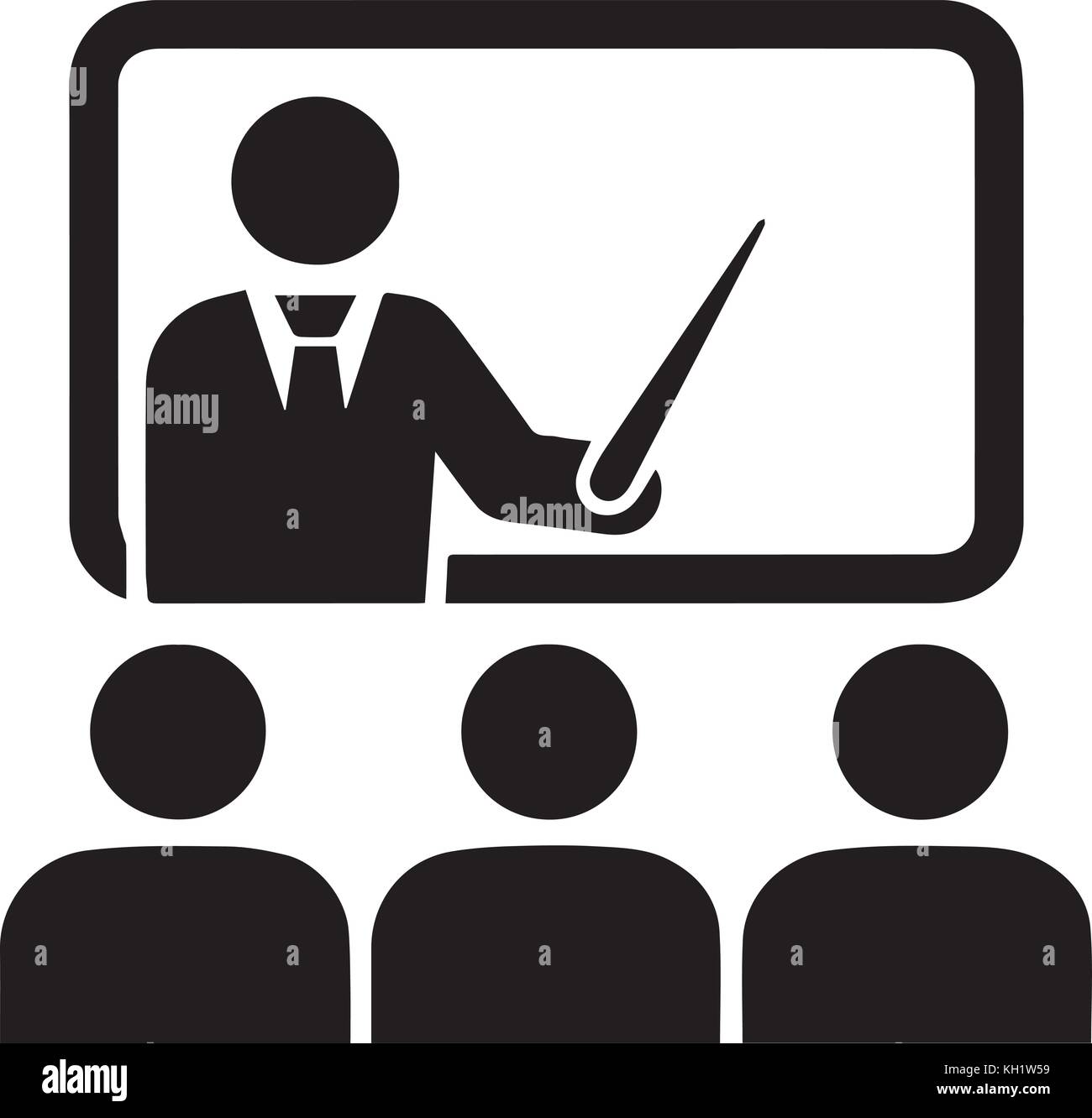 L'icône de l'enseignant et l'élève Image Vectorielle Stock - Alamy