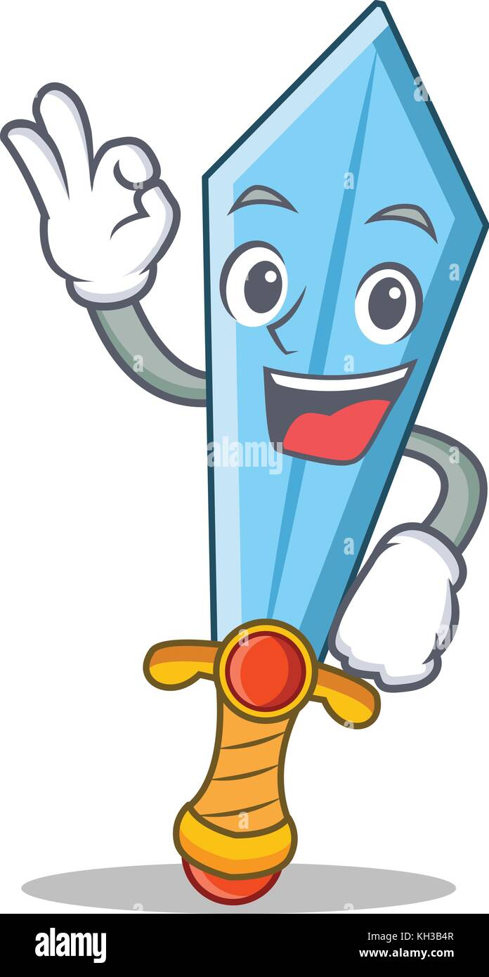 Okay épée cartoon style de caractères Image Vectorielle Stock - Alamy