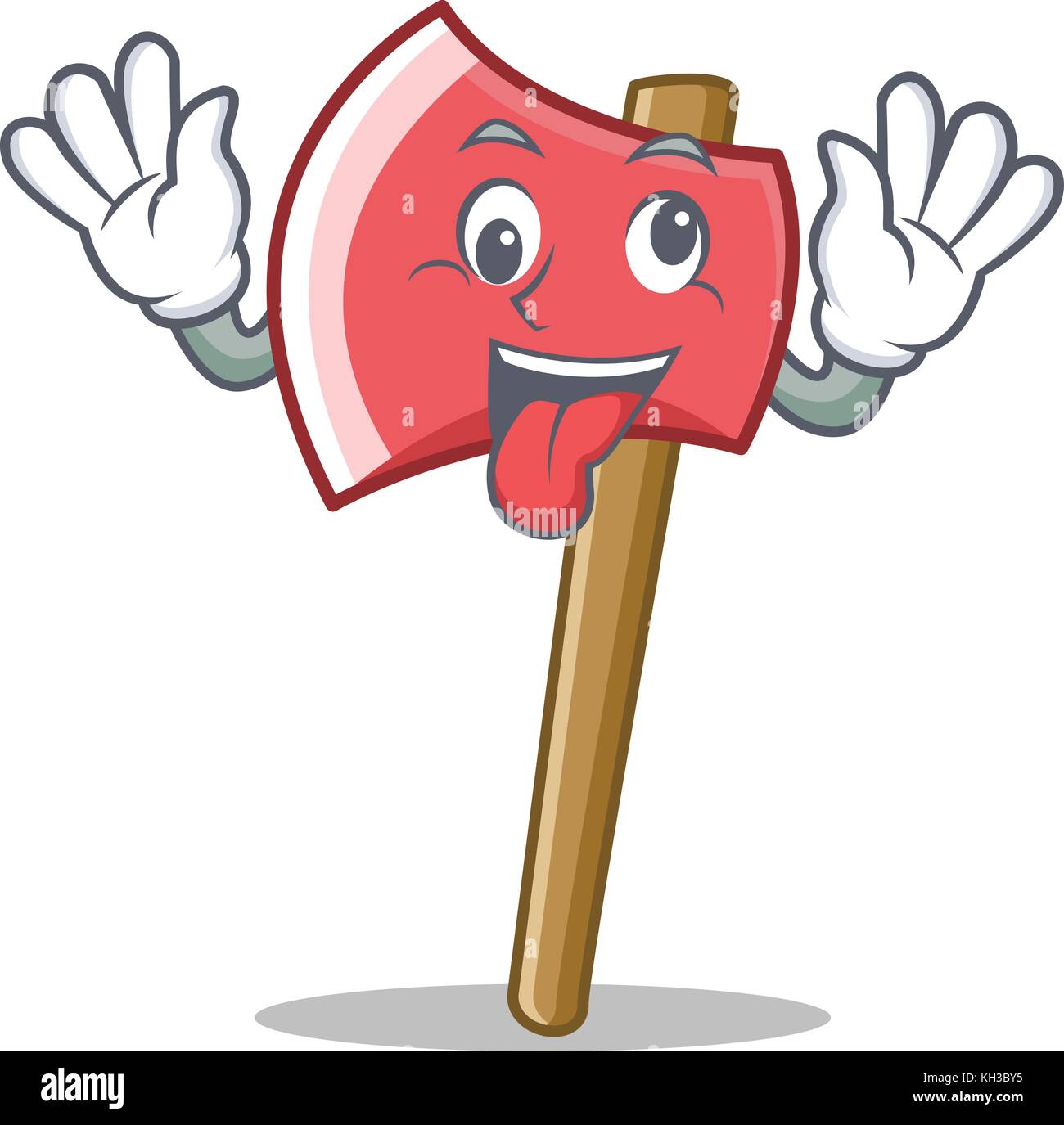 Crazy cartoon style caractère hache Image Vectorielle Stock - Alamy