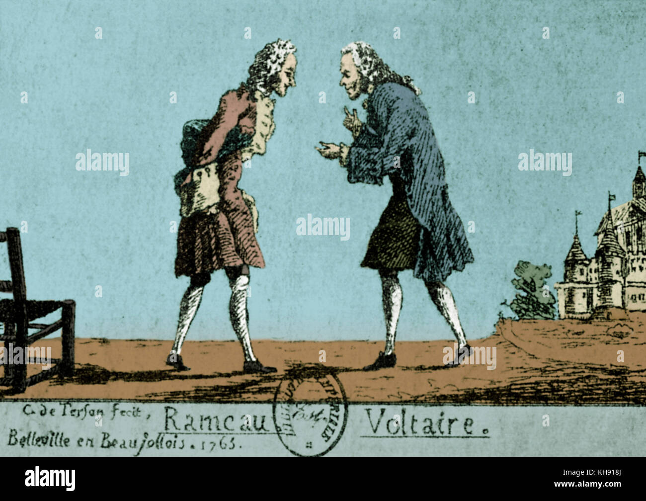 RAMEAU et Voltaire - 'Temple de la gloire' Caricature de Campion de ...