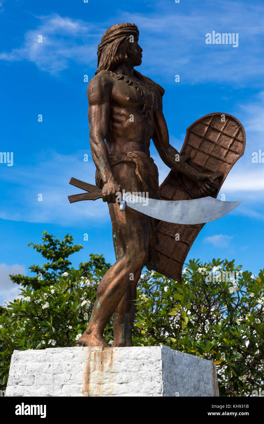 L'Asie, philippines, Cebu, mactan, mactan sanctuaire, statue de lapu ...