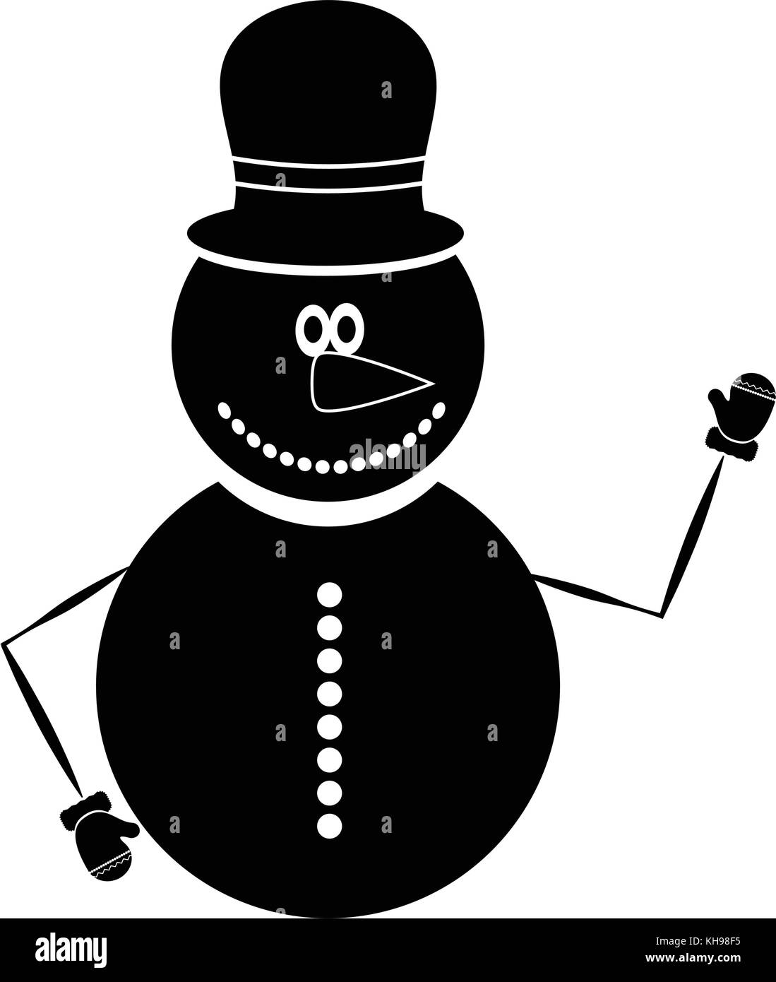 Silhouette de bonhomme de neige Banque de photographies et d’images à ...