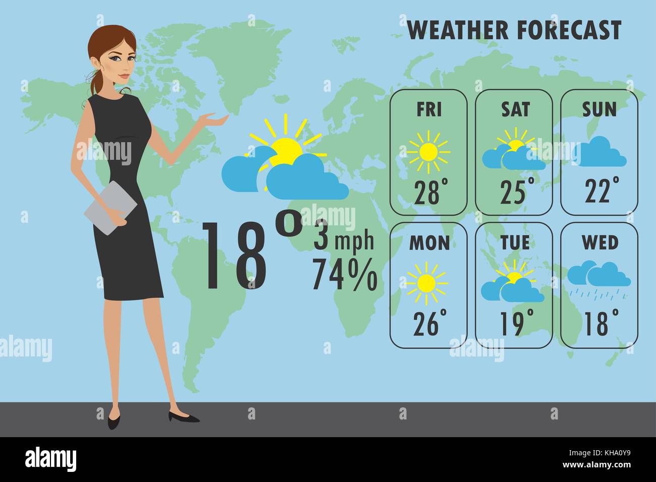 Weatherman cartoon Banque de photographies et d’images à haute ...
