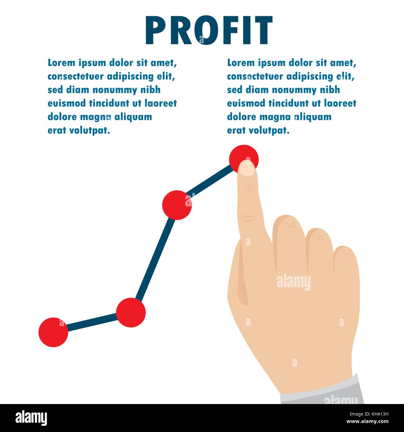 Concept de profit, les entreprises en pleine croissance de l'investissement modèle graphique ...