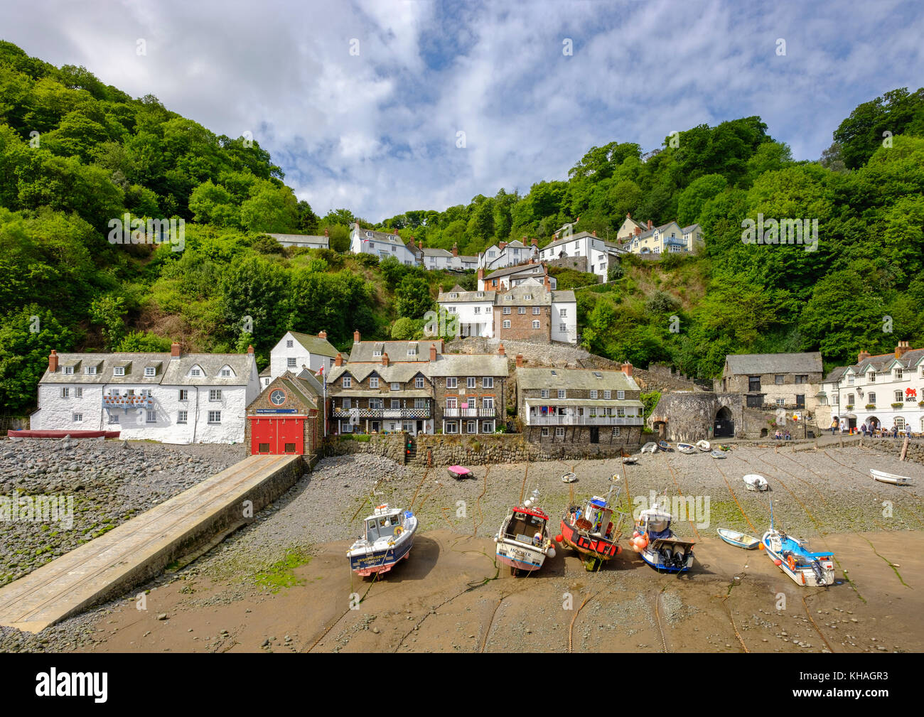 Clovelly harbour devon angleterre Banque de photographies et d’images à ...