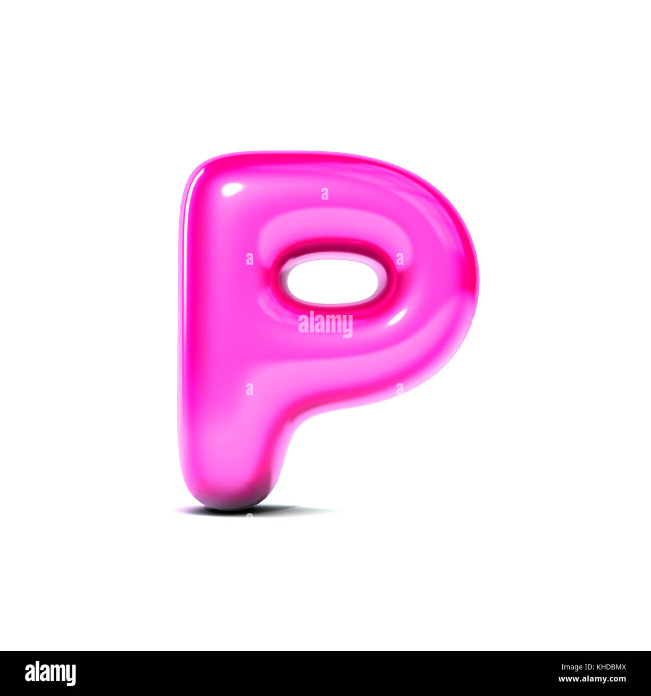 Lettre De Lalphabet P Brillant Rose Banque De Photographies Et D