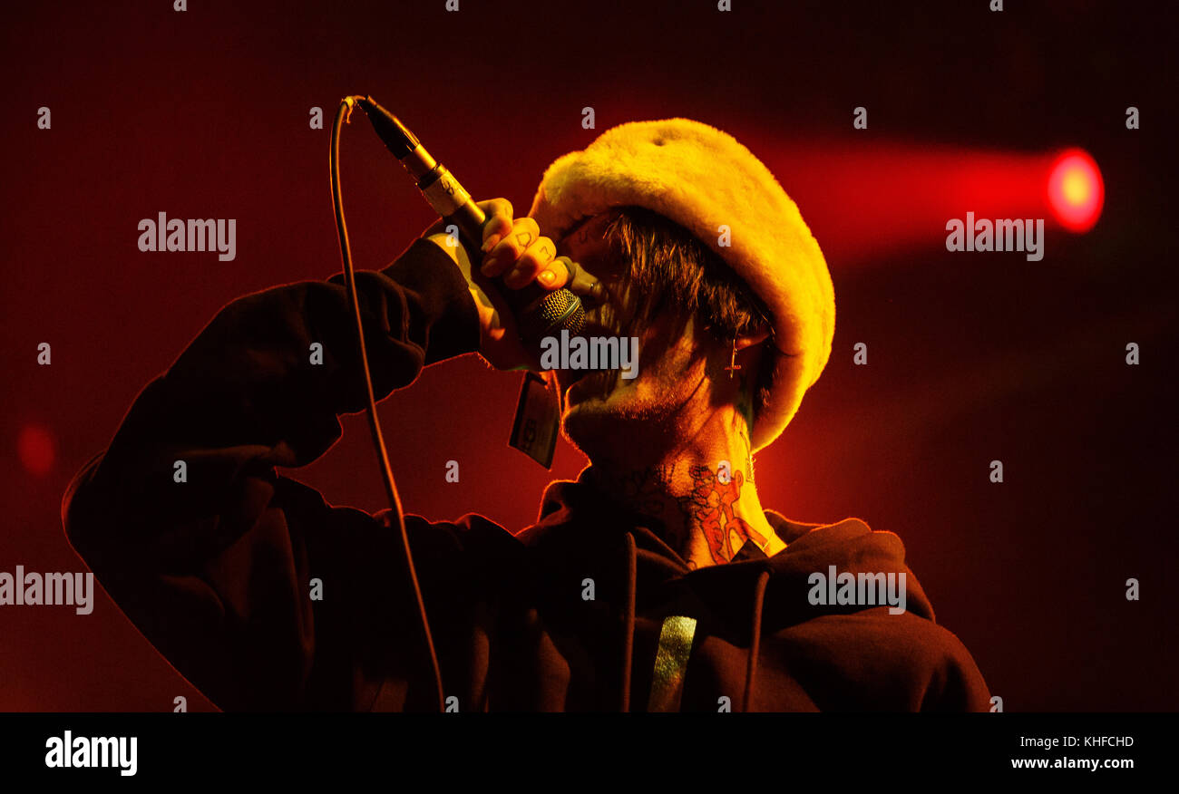 Moscou-30 mars,2017:Le rappeur Lil Peep concert dans une boîte de nuit ...