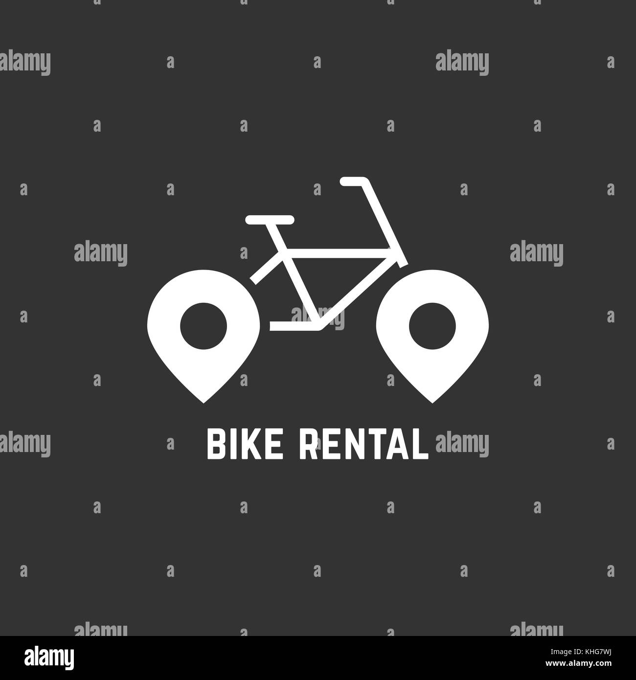 Logo de location de vélo Banque d'images vectorielles - Alamy